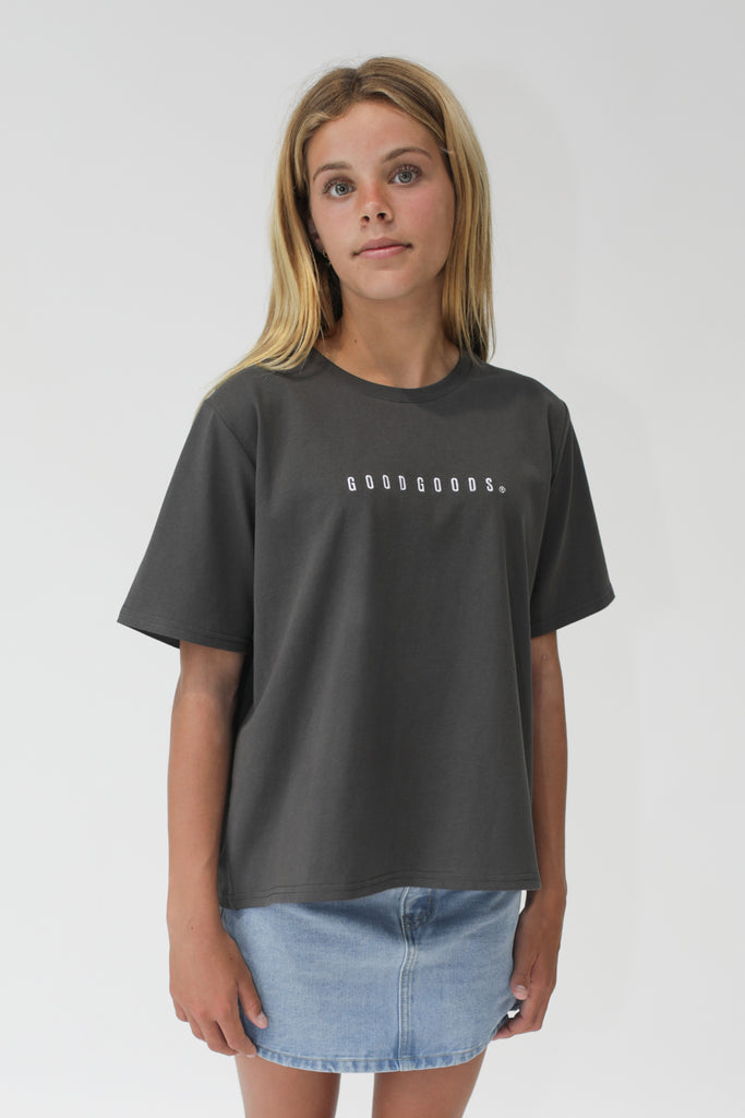 GOOD GOODS - FIA TEE CHARCOAL | The Kids Store - Quality Baby to Teen ...